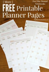 {More} Free Planner Pages - The Make Your Own Zone