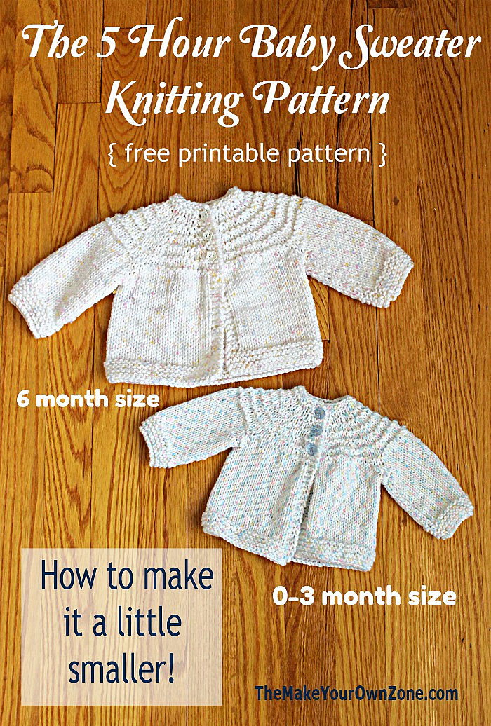 5 Hour Knit Baby Sweater A Little Smaller The Make Your Own Zone 5 Hour Knit Baby Sweater A Little Smaller The Make Your Own Zone