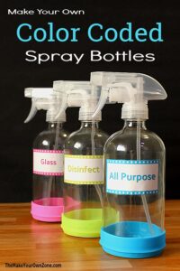 DIY Color Coded Glass Spray Bottles