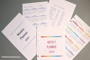2021 Free Printable Planner Pages - The Make Your Own Zone