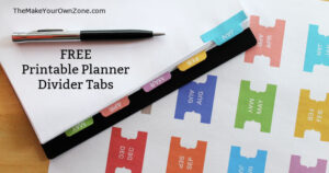 Free Printable Tab Dividers for Planners